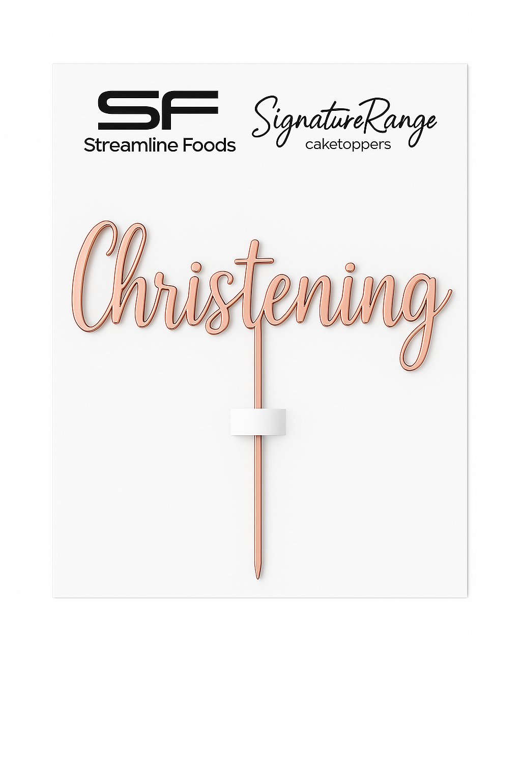 Christening Script Rose Gold – Streamline Foods