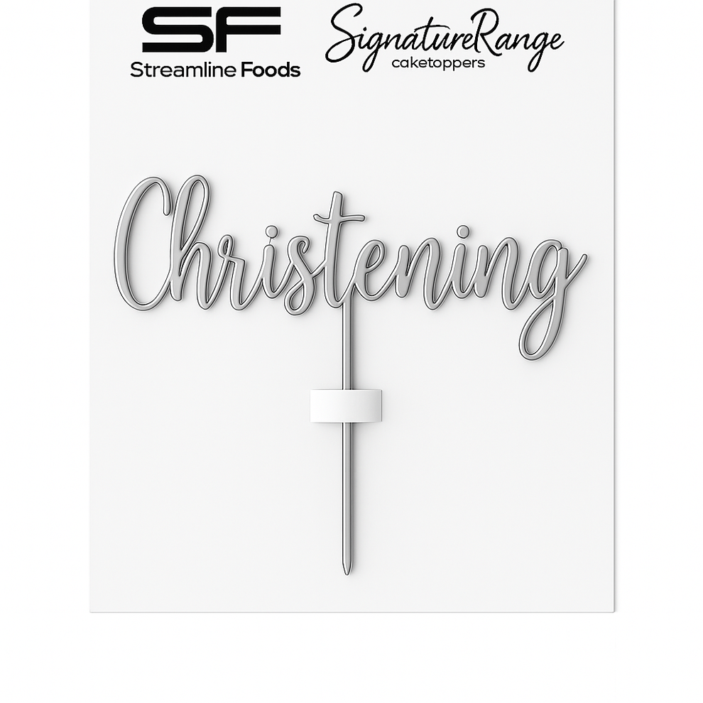 Christening Script Silver – Streamline Foods