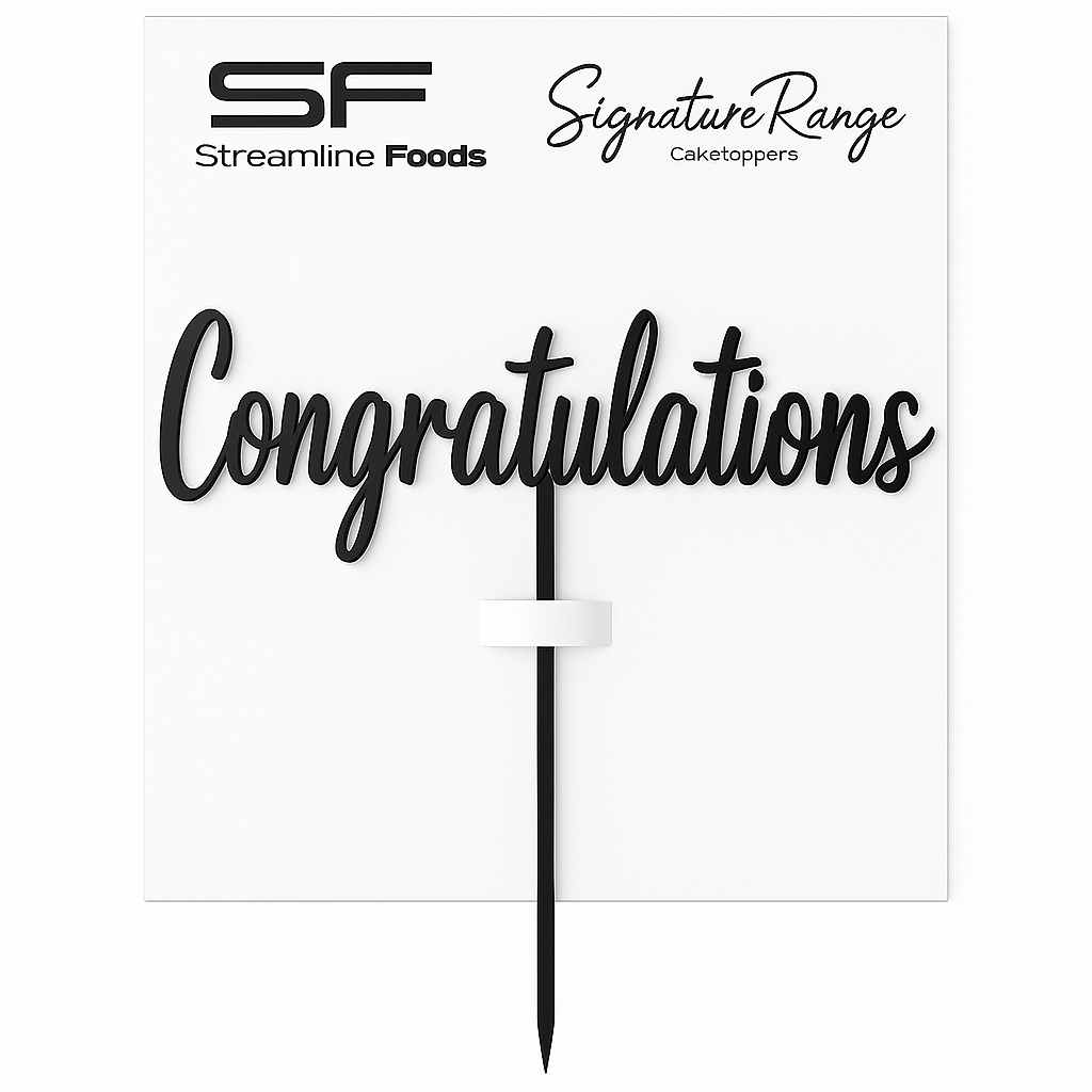 Congratulations Script Black – Streamline Foods